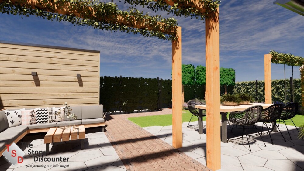 Sfeervolle groene tuin