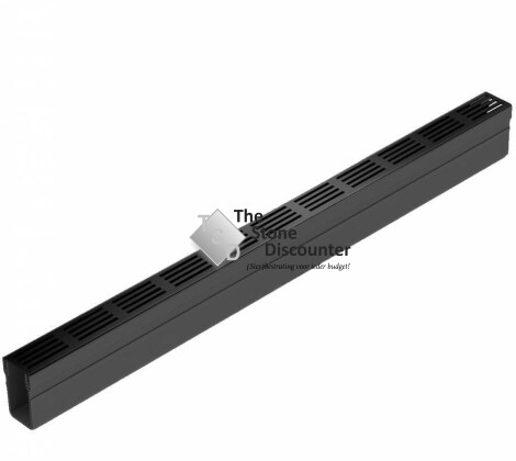 ACO Slimline goot met zwart aluminium rooster 1 meter