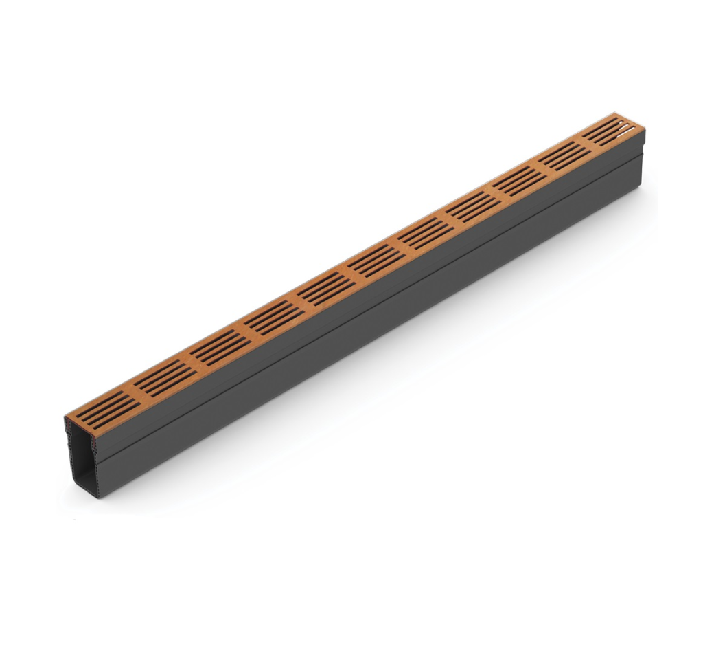 ACO Slimline goot met Corten rooster 1 meter