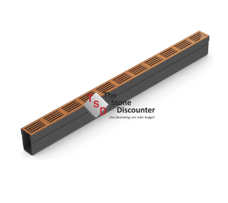 ACO Slimline goot met Corten rooster 1 meter