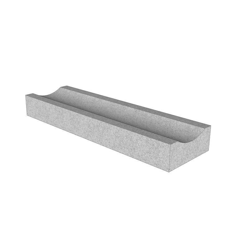 Molgoot Grijs 30x12x100 cm uitholling 3-20 cm