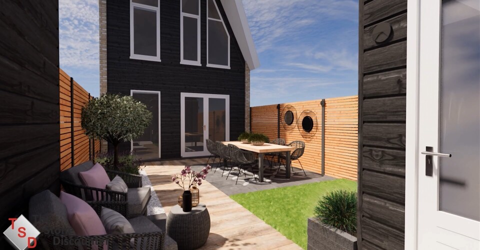 Moderne strakke tuin