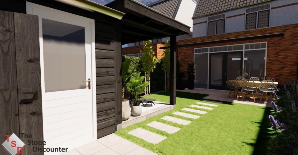 Smalle voortuin, ruime achtertuin